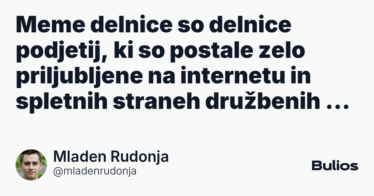 Meme delnice, ki imajo dolgoročen in upravičen potencial rasti | Bulios